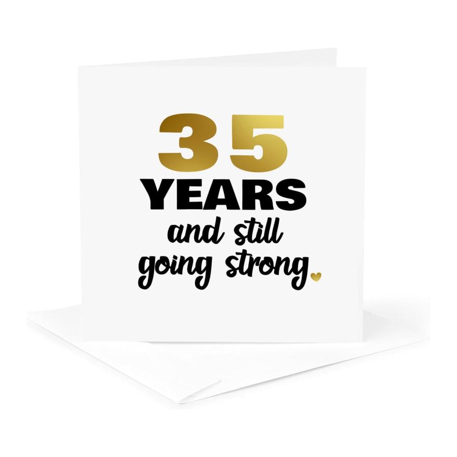3dRose Greeting Card 35 Years Still Going Strong Thirty Fifth 35th 6 x (gc_274378_5) : かめよし ...