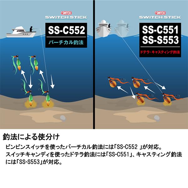 JACKALL ジャッカル [90] 24 スイッチスティック SS-C552 大型商品 ベイト・ストレートガイドモデル : かめや釣具 - 通販 - Yahoo!ショッピング