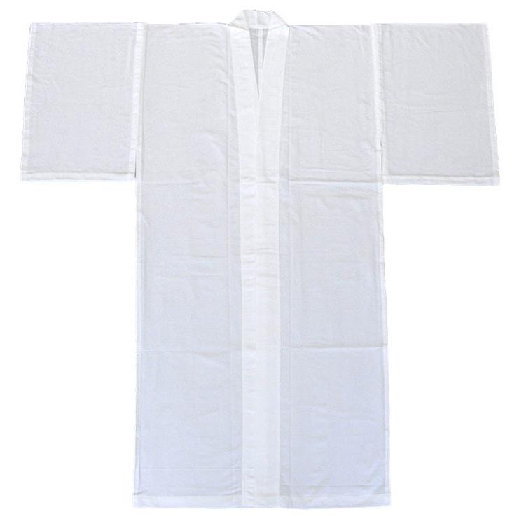 長襦袢 長地袢 メンズ 男性 夏用 絽 洗える 白色地白衿 M L LL