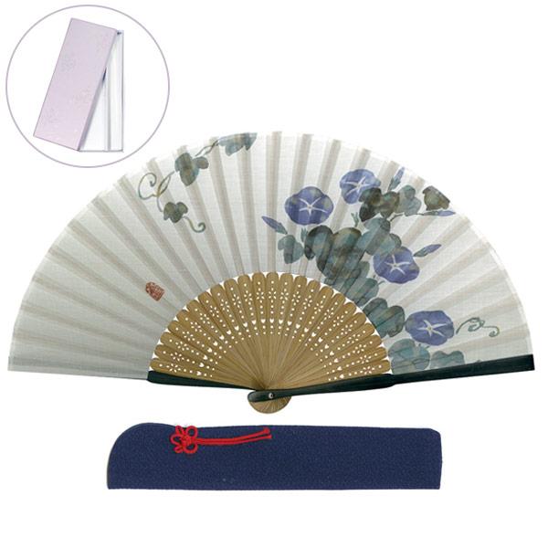 マツヨシ 2482 墨彩 布扇子 婦人「朝顔(差し袋[6002-1]セット)」箱入り 扇子 約20.5cm メーカー取寄品 : 2482 : 京のもん 京都の名店・名品・良品 - 通販 ...