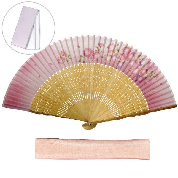 マツヨシ 3631 優華 布扇子 婦人「桜(差し袋[6072-1]セット)」箱入り 扇子 約21cm メーカー取寄品 : 京のもん 京都の名店・名品・良品 - 通販 - Yahoo!ショッピング