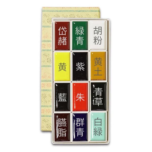 上羽絵惣 顔彩「並12色大角顔彩(3106)」メーカー取寄品 : ueb-e-3106 : 京のもん 京都の名店・名品・良品 - 通販 - Yahoo!ショッピング