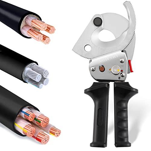 NEWTRY ケーブルカッター ラチェット式 XLJ-D-500 伸縮可能な持ち手 ケーブルシザース ケーブルニッパー 切断能力 500mm?以下の銅・アルミケーブル : 上之島屋 US ...