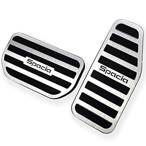 LEXLEYS スズキ スペーシア スペーシアギア MK53S アルミ ペダル アクセル ブレーキ カバー 工具不要 滑り止め付 被せる ゴム カスタムドレスアップ パーツ(シル : 上之島屋 ...