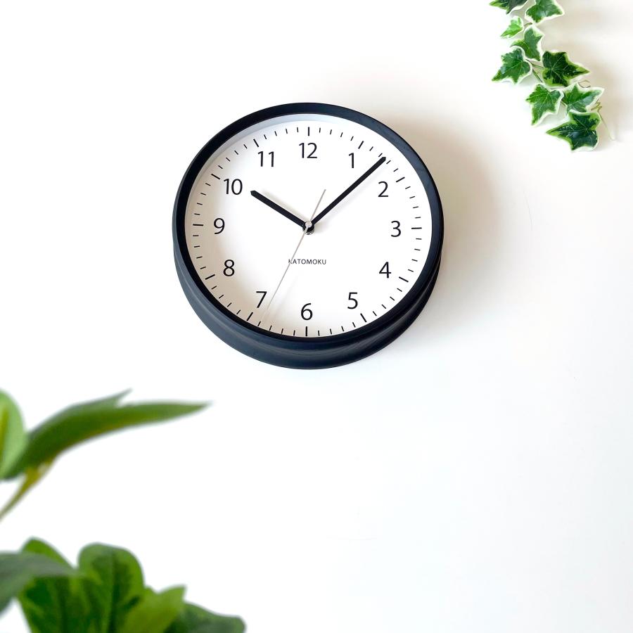 壁掛け時計 電波時計 KATOMOKU muku clock 4 ブラック km-57BKRC 連続秒針 名入れ対応品 静音 静か おしゃれ ...