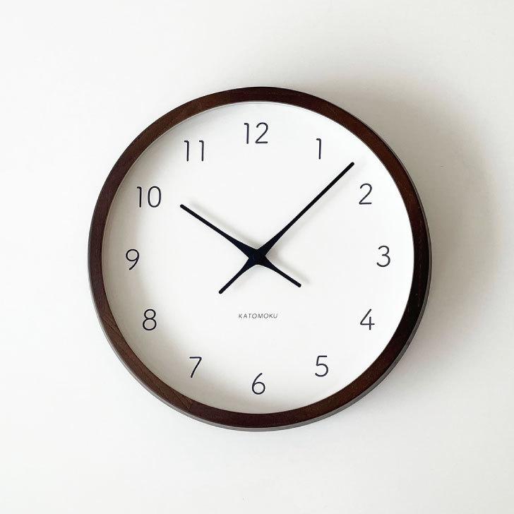 壁掛け時計 電波時計 KATOMOKU muku clock 7 ブラウン km-60BRRC 連続秒針 名入れ対応品 静音 静か おしゃれ ...