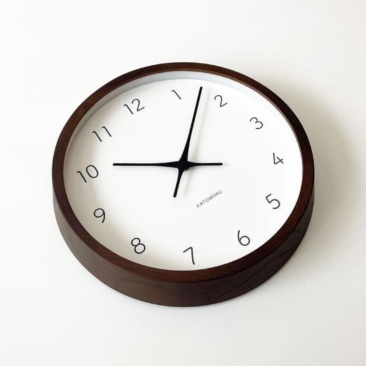 壁掛け時計 電波時計 KATOMOKU muku clock 7 ブラウン km-60BRRC 連続秒針 名入れ対応品 静音 静か おしゃれ ...