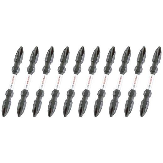 BOSCH（DIY、工具） (ボッシュ) 65mm 両頭ドライバービット 10本入 2608522405 マグネット有 +PH2x65mm ...