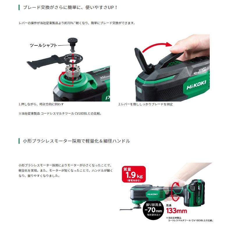 HiKOKI コードレスマルチツール CV18DA(NN) 本体のみ 18V対応 日立 ハイコーキ : cv18da-nn : カナジン ヤフー店 - 通販 - Yahoo!ショッピング
