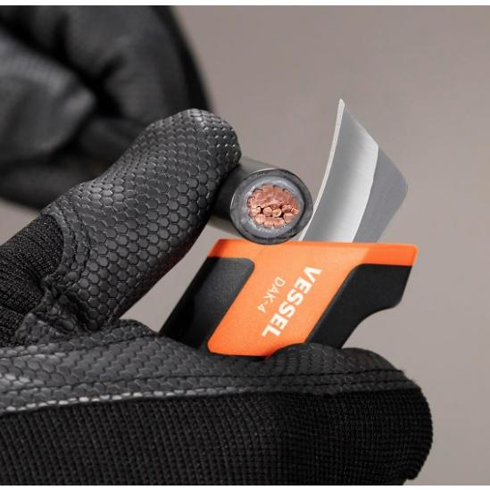 ベッセル DAK-4 電工アジャストナイフ 鎌形刃 色：橙 合金工具鋼 VESSEL 036926 ネコポス可 。 : カナジン ヤフー店 - 通販 - Yahoo!ショッピング