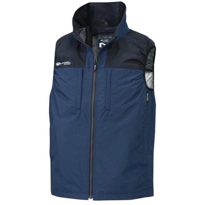 空調服 TM NC-1143 ネイビー 服地のみ 脇ファン ベスト 3Dエリ 縦胸ポケット スーパーチタン加工 ポリエステル素材 NSP Nクールウェア 小型便 : カナジン ヤフー店 ...