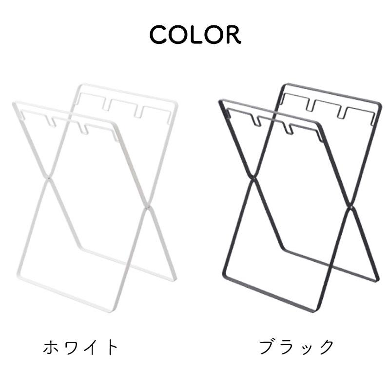 YAMAZAKI tower タワー レジ袋3連＆45L ゴミ袋スタンド ゴミ箱 ごみ箱 ダストボックス 45L 3分別 スタンド レジ袋ホルダー ホワイト5714 ブラック5715 : 家具 ...