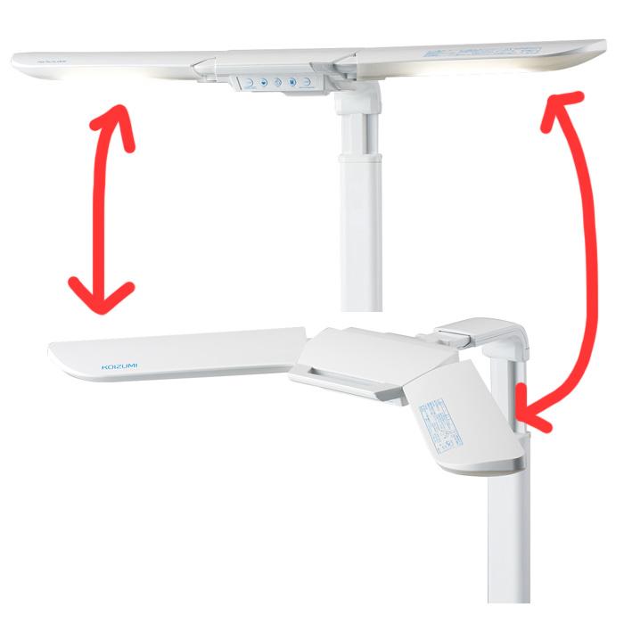 コイズミファニテック コイズミ デスクライト ライト 照明 ECL-546 LEDモードコントロールツインライト ライトのみ : 家具のカナケン Yahoo!店 - 通販 - Yahoo!ショッピング