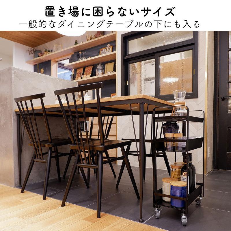 ストレージワゴン NIT-18 NIT-18WH NIT-18BK ホワイト ブラックワゴン キッチン リビング エラストマー キャスター付 北欧 組立品 1人暮らし 新生活 東谷 : 家具の ...