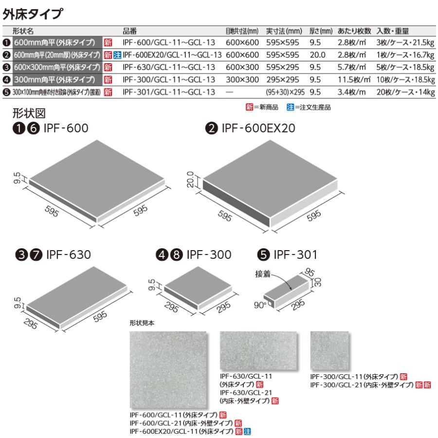 LIXIL LIXIL IPF-600/GCL-12 ケース販売【3枚/ケース】 600mm角平(外床タイプ) ヴィコレ グラニカル 外床タイプ ⇒ : 住設建材カナモンジャー - 通販 ...