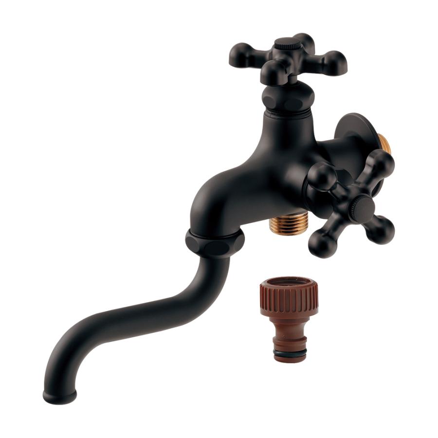 カクダイ 704-210-D 双口自在水栓 マットブラック 〇 :kkd-704-210-d:住設建材カナモンジャー - 通販 - Yahoo ...