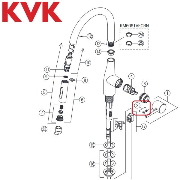 KVK KVK Z421933CP 水栓部材 キャップセット ダークブラック λ : 住設建材カナモンジャー - 通販 - Yahoo!ショッピング