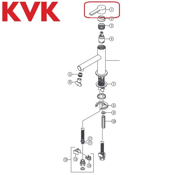 KVK KVK Z422716HD 水栓部材 レバーハンドル MSL190DET・MSL190DLET用 λ : 住設建材カナモンジャー - 通販 - Yahoo!ショッピング