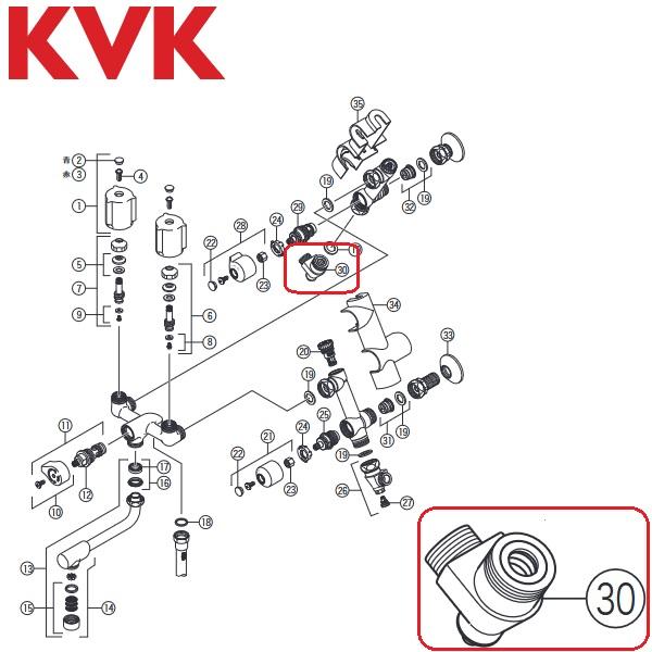 KVK KVK ZKF114-3 水栓部材 逆止弁エアー抜きエルボ λ : 住設建材カナモンジャー - 通販 - Yahoo!ショッピング