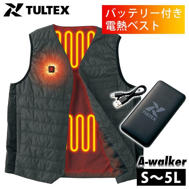 5L A-walker アイトス タルテックス 電熱ベスト 作業着 Vネックヒーターベスト AZ-8313 : 安全靴・作業着・空調服のワークストリート金物一番 - 通販 - Yahoo!ショッピング