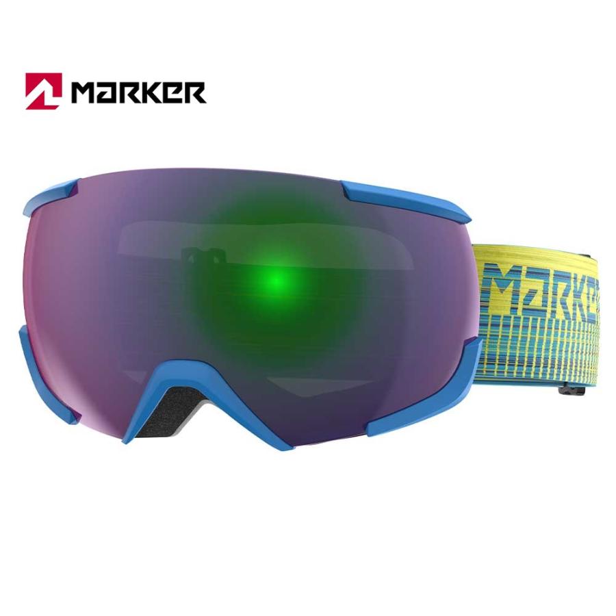 24 MARKER マーカー 16:10+ 142372 ASIAN FIT ブルー グリーンプラズマミラー スキーゴーグル スペアレンズ＆ケース付き : 24-marker-16-10 ...