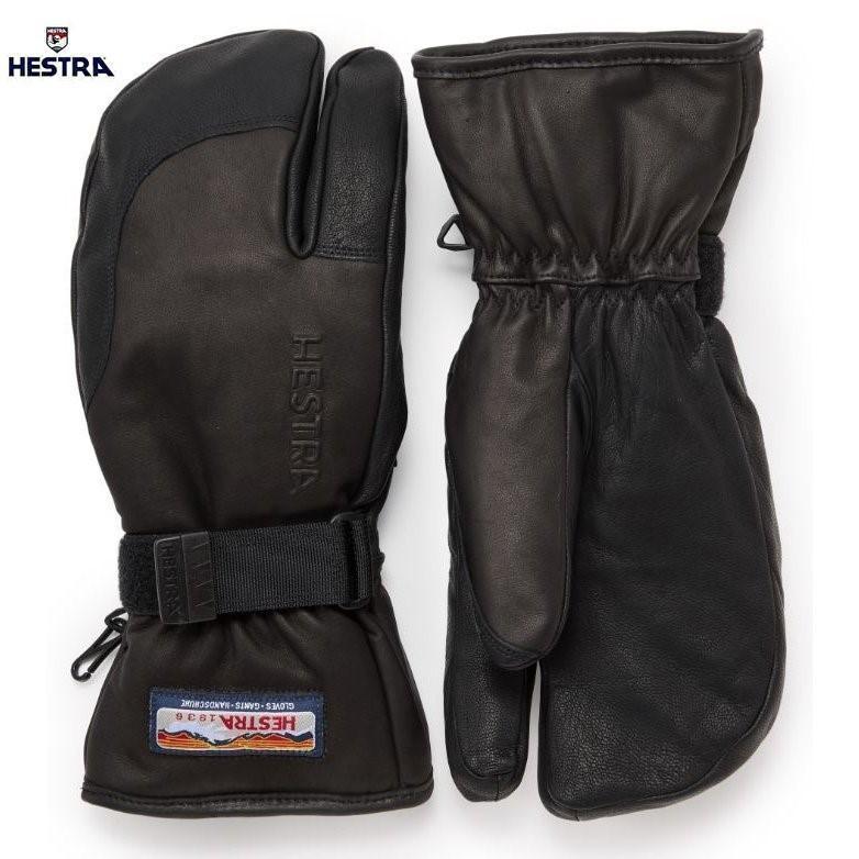 HESTRA 26 ヘストラ 3-Finger Full Leather 30872 100 Black スキーグローブ : カンダハー ヤフー店 - 通販 - Yahoo!ショッピング