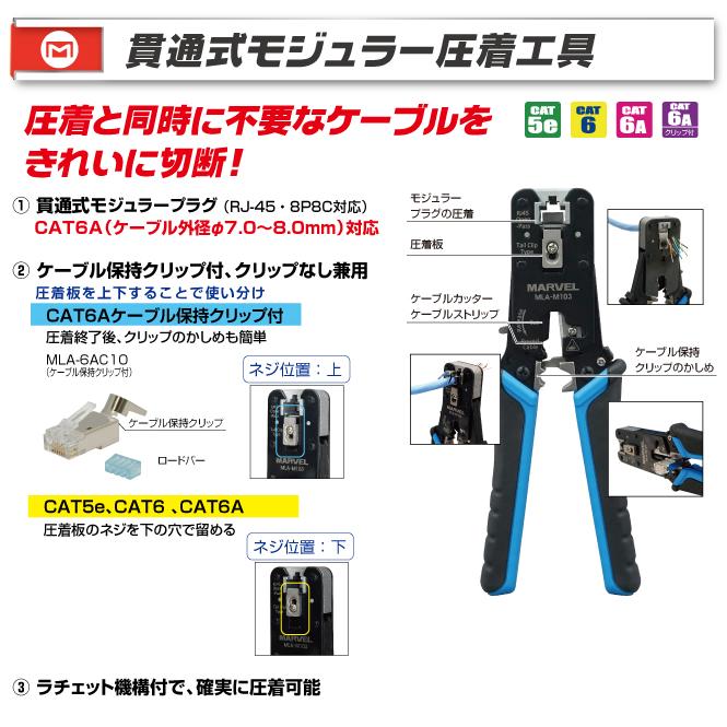 MARVEL マーベル MLA-M103 貫通式 モジュラー圧着工具 : 神田機工店 - 通販 - Yahoo!ショッピング