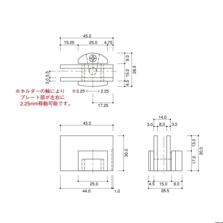 開きガラス扉用ヒンジ 白熊 シロクマ クローバ GH-5632 ゴールド [扉ガラス]5,6mmガラス用 1セット : カネマサかなものe ...