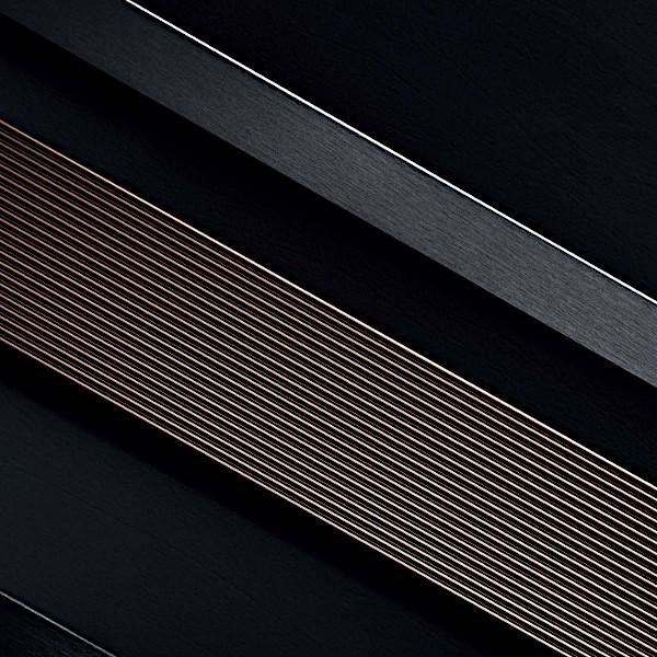 ドアハンドル ユニオン G1272-26-111-L1300 アルミヘアラインブラック (L1300 (P900) ×W25×D61) 両面用 ...