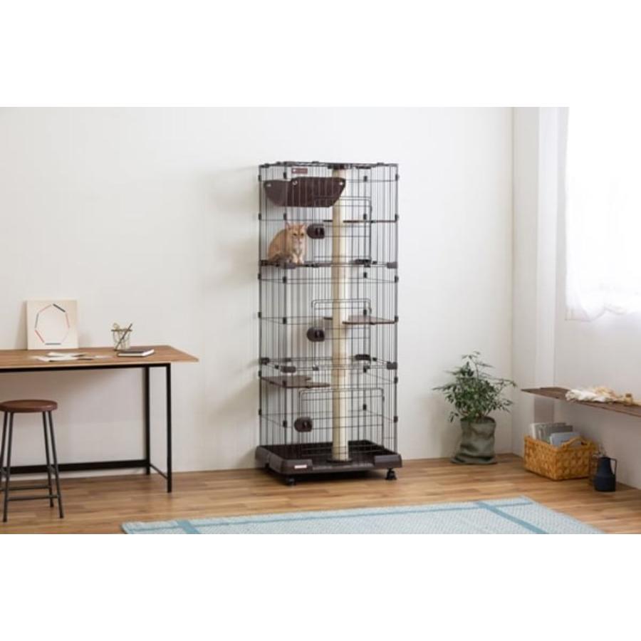 キャットランドケージ アイリスオーヤマ IRIS PCLC-703 ダークブラウン 1台(返品不可) : カネマサかなものe-shop ...