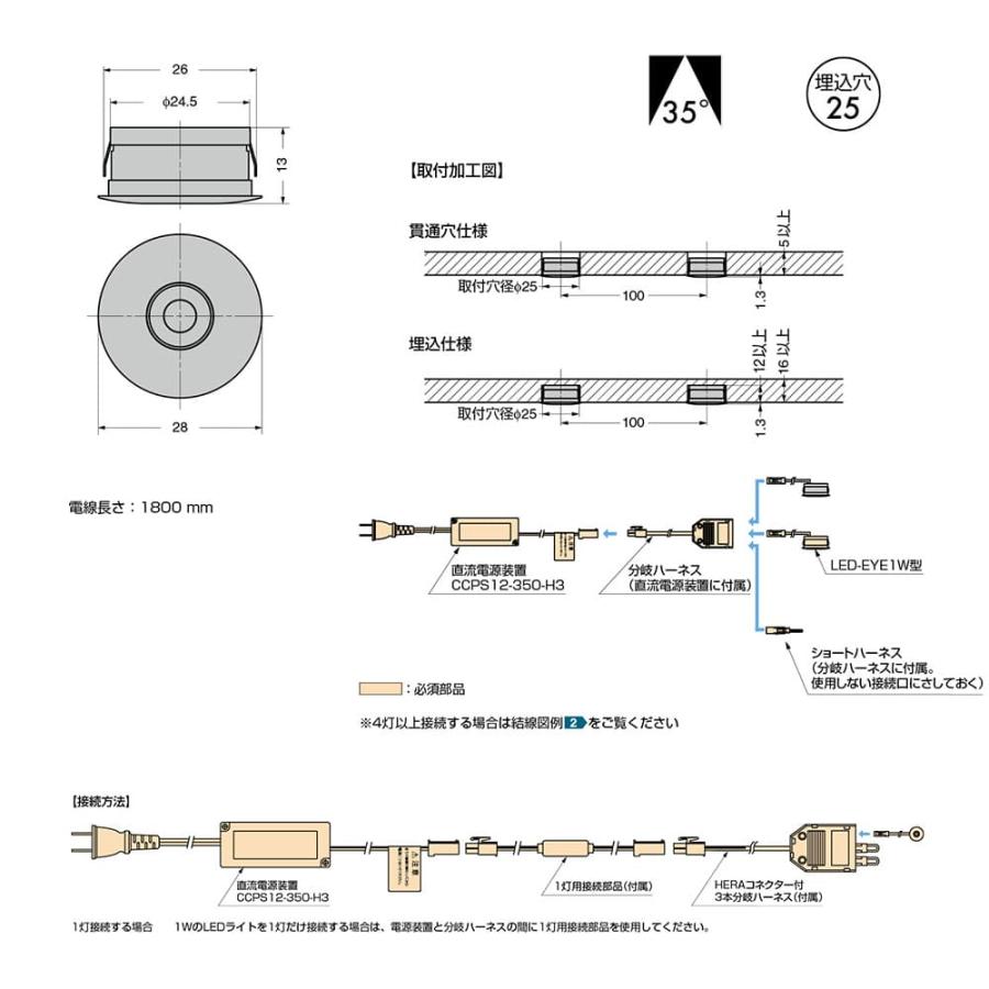 LEDダウンライト LED-EYE1W型 スガツネ LED-EYE1W-BL-WW Hera ブラック 1個「スガツネ製品ならカネマサ」 : カネマサかなものe-shop - 通販 ...