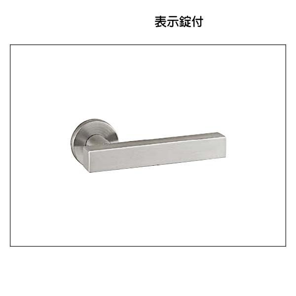 レバーハンドル 【ユニオン】 UL1052-002+WES01001ステンレスヘアライン 【表示錠付】 (標準座金CP15N付) 片開用 内外 ...
