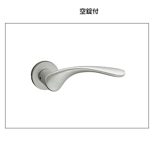 レバーハンドル 【ユニオン】 UL824-001+WFS01001 アルミブラストシルバー 【空錠付】 (専用座金付(CP15N)) 片開用 内外/1set 左・右吊元ご指示ください : カネ ...