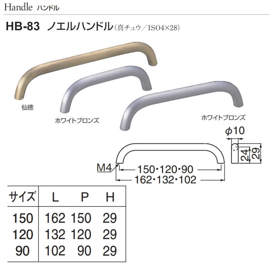 ノエルハンドル 白熊 シロクマ HB-83 120mm 真チュウ ホワイトブロンズ 1個 : カネマサかなものe-shop - 通販 - Yahoo!ショッピング
