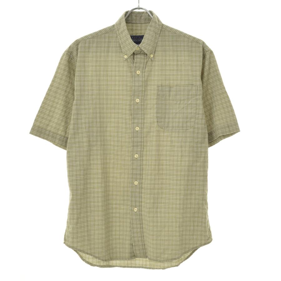 BASIC EDITIONS チェック ボタンダウン 半袖シャツ : ブランド古着の買取販売カンフル - 通販 - Yahoo!ショッピング