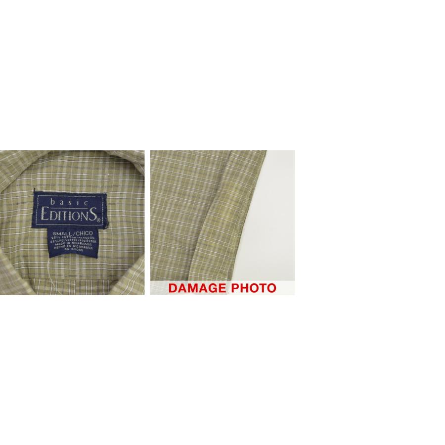 BASIC EDITIONS チェック ボタンダウン 半袖シャツ : ブランド古着の買取販売カンフル - 通販 - Yahoo!ショッピング