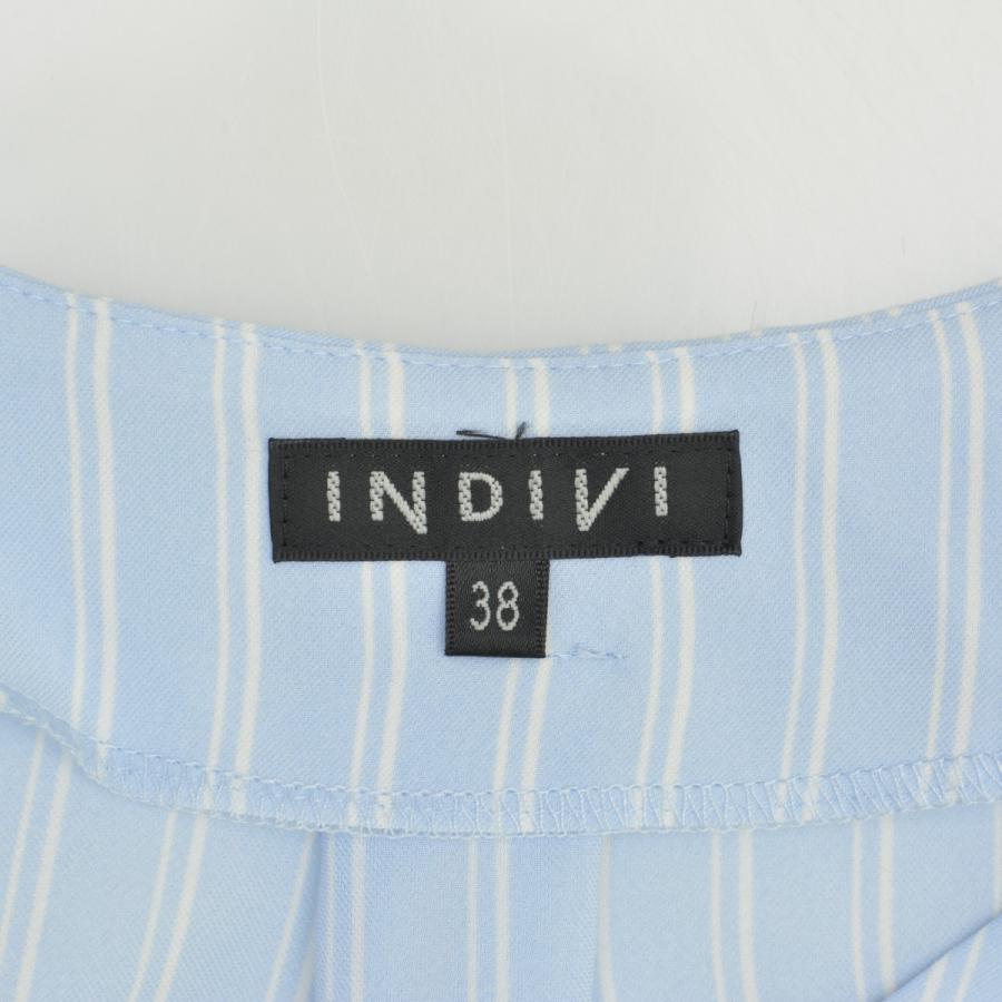 INDIVI / インディビ ストライプタック 七分袖ブラウス : ブランド古着の買取販売カンフル - 通販 - Yahoo!ショッピング