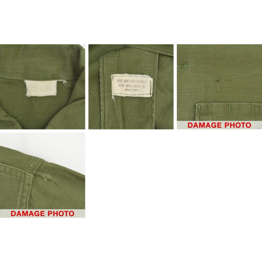 US ARMY / ユーエスアーミー 60s SHIRT, MAN'S COTTON SATEEN OG 107 4th pattern 65 ...