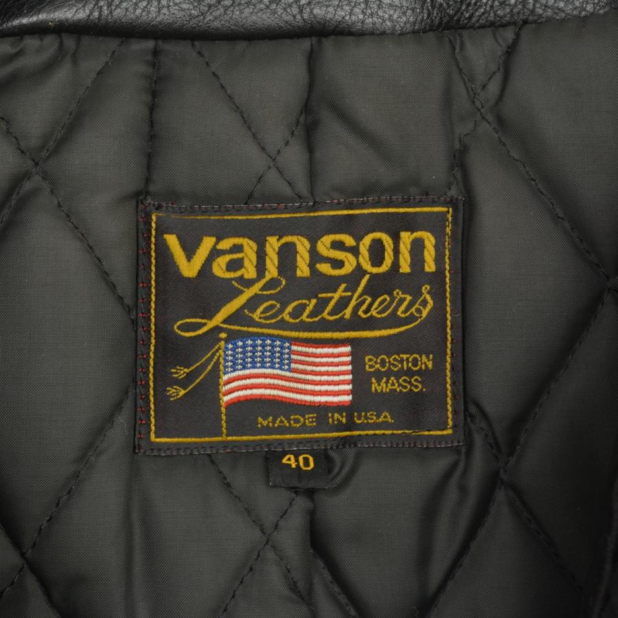 VANSON / バンソン 9D 襟付き レザー シングル ライダースジャケット : ブランド古着の買取販売カンフル - 通販 - Yahoo!ショッピング