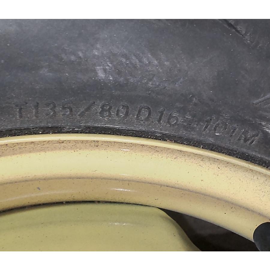 トヨタ スペアタイヤ ボルト付き プログレ JCG15 平成16年式 10430 0006 T135/80D16 101M YOKOHAMA 2004年製 16×4T 5穴 PCD114.3 ...