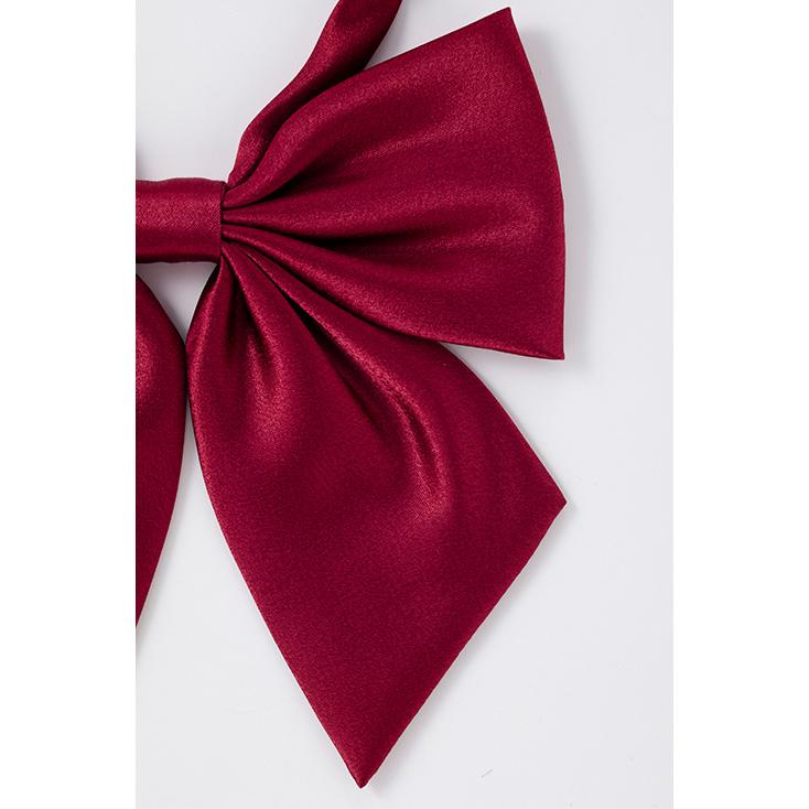 HANECTONE 制服 リボン スクールリボン 無地 サテン 大きめ レディース 女子 エンジ ネイビー グリーン ブラウン サックス 通学 学生 ハネクトーン 2010 : カンコー ...