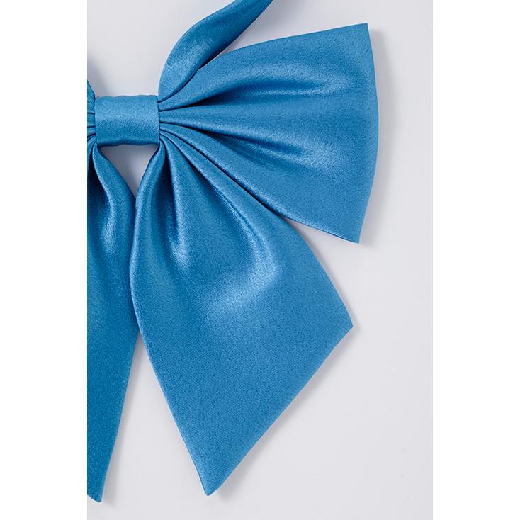 HANECTONE 制服 リボン スクールリボン 無地 サテン 大きめ レディース 女子 エンジ ネイビー グリーン ブラウン サックス 通学 学生 ハネクトーン 2010 : カンコー ...