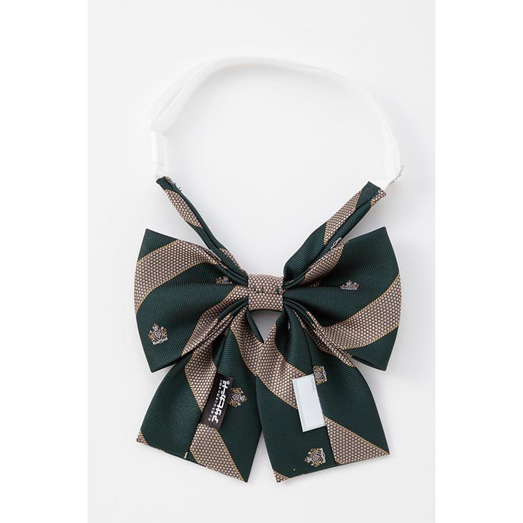 HANECTONE スクールリボン 制服 リボン ストライプ エンジ グリーン 赤 緑 女子 レディース 高校生 中学生 通学 学生 なんちゃって制服 ハネクトーン 80JG : カンコー ...