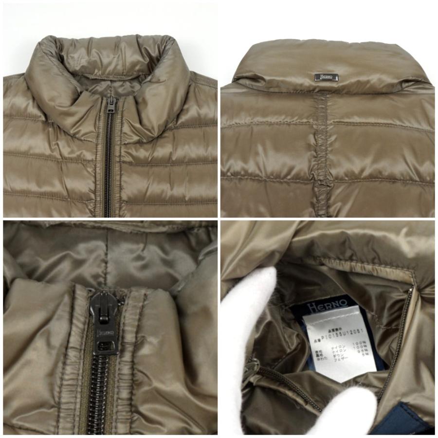 HERNO ヘルノ ダウンベスト ブラウン系 茶 サイズ表記46 ナイロン100％ ダウン95％ フェザー5％ インナーダウン メンズアパレル 【中古】 : 1-240002037482 ...