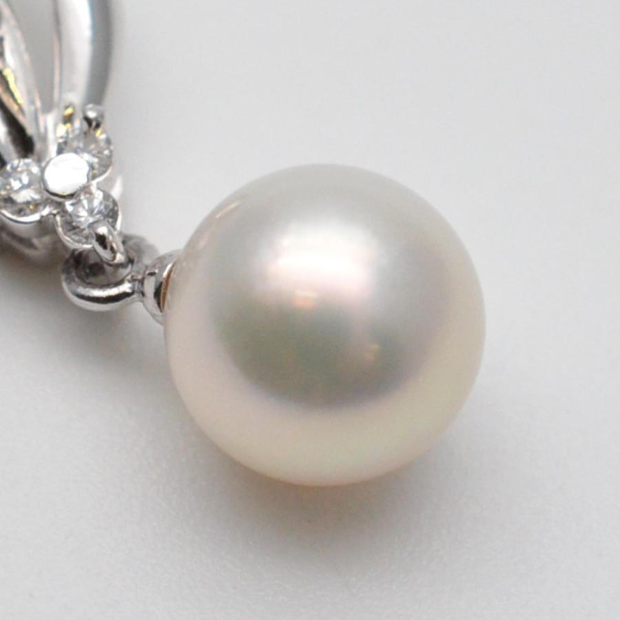 Pt850/Pt900 パール・ダイヤネックレス プラチナ ダイヤモンド0.08ct 約45cm(スライド式アジャスター) 約5.1g ジュエリー アクセサリー 【中古】 : かんてい局盛岡店 ...