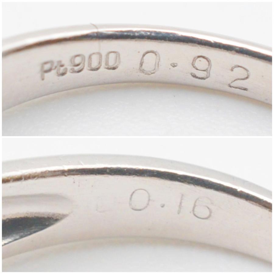 Pt900 エメラルド・ダイヤリング E0.92ct D0.30ct プラチナ 約9号サイズ 約5.1g ハート 指輪 ジュエリー アクセサリー レディース 【中古】 : かんてい局盛岡店 ...