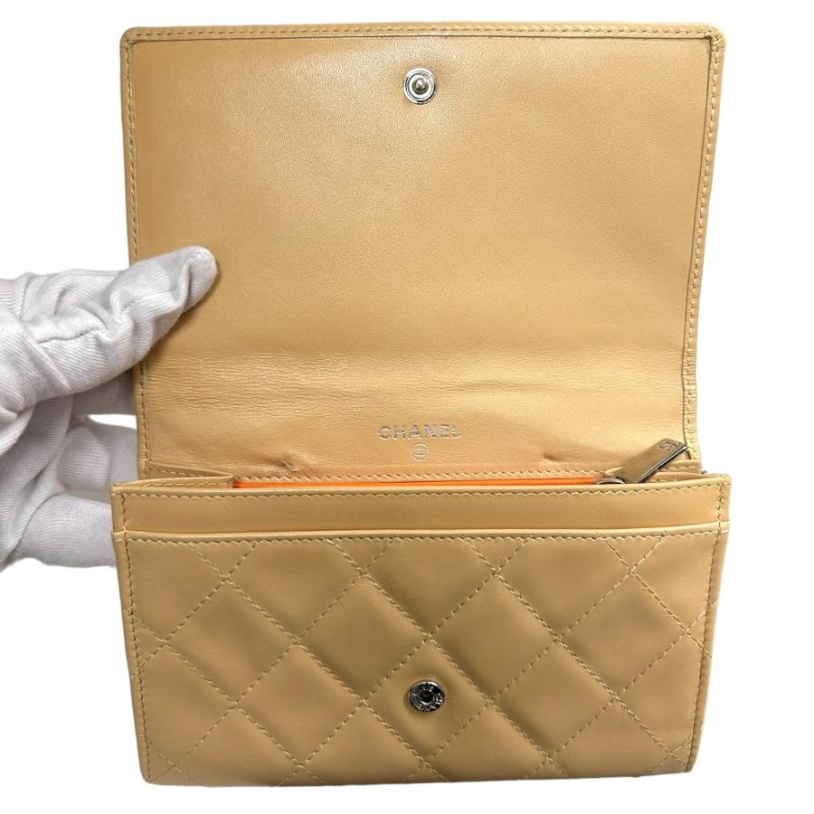 CAMBON CHANEL シャネル A26722 カンボン二つ折り財布 イエロー CAMBON CHANEL シャネル A26722 カンボン二つ折り財布 イエロー