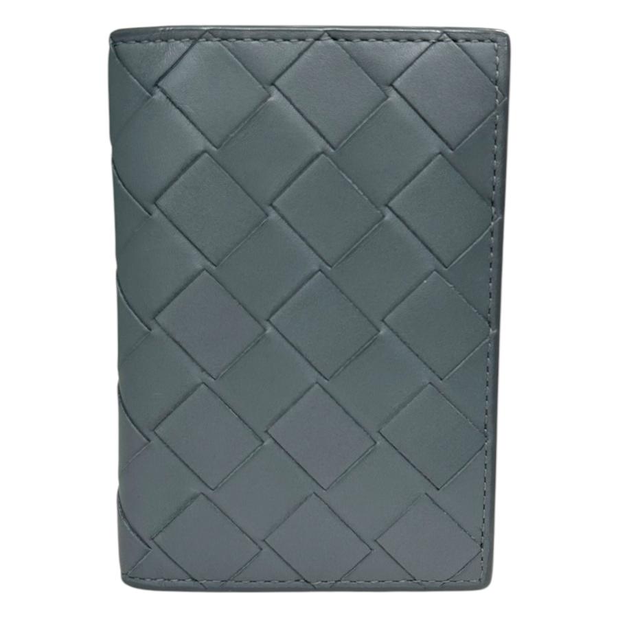 BOTTEGA VENETA ボッテガヴェネタ イントレチャート 592619 カードケース グレー ブルー メンズ レディース レザー 名刺 ...