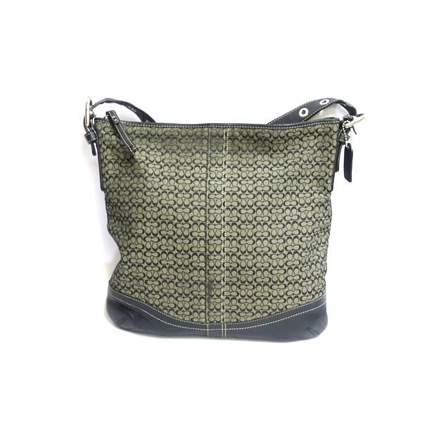 COACH コーチ F10943 シグネチャー キャンバス レザー ショルダーバッグ【送料無料】【質屋かんてい局横浜港南店】中古品 used ...