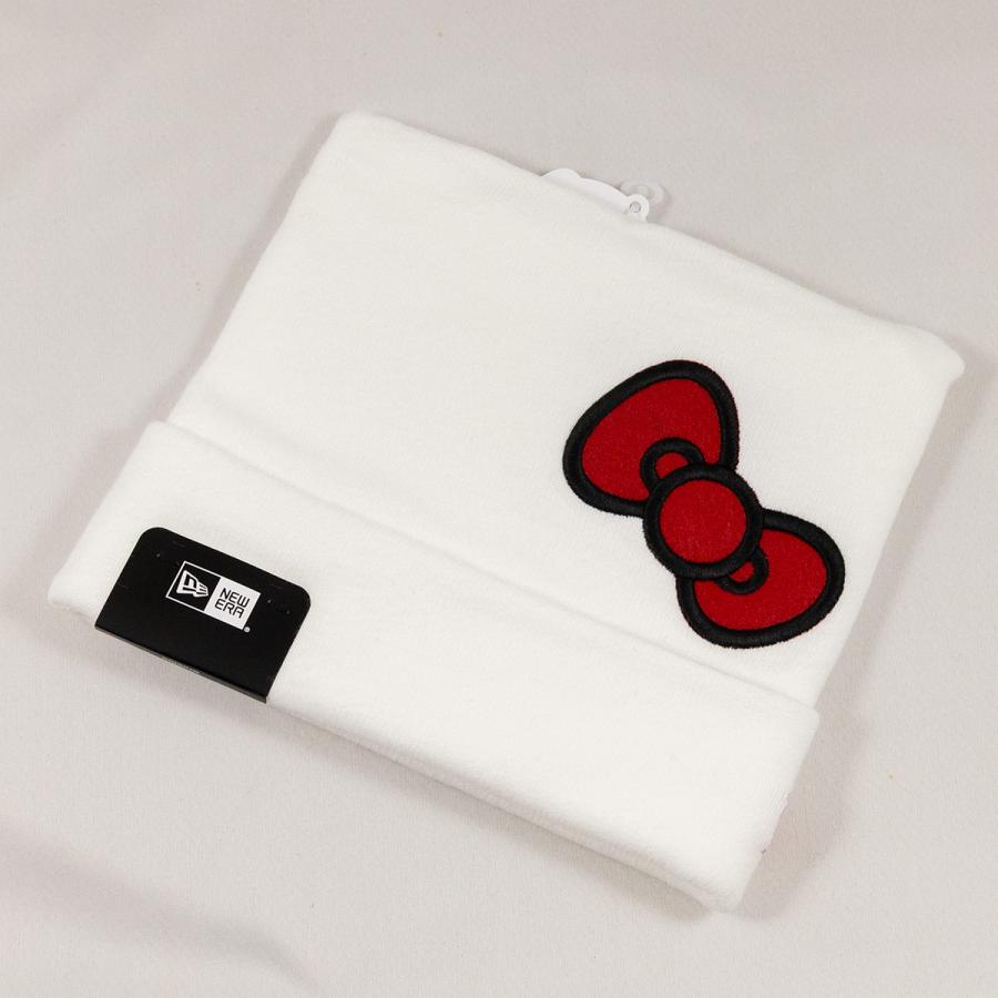NEW ERA ニューエラ NEWERA×ハローキティ コラボ 帽子 ニット帽 スクエアニット HELLO KITTY ハローキティ ホワイト ...